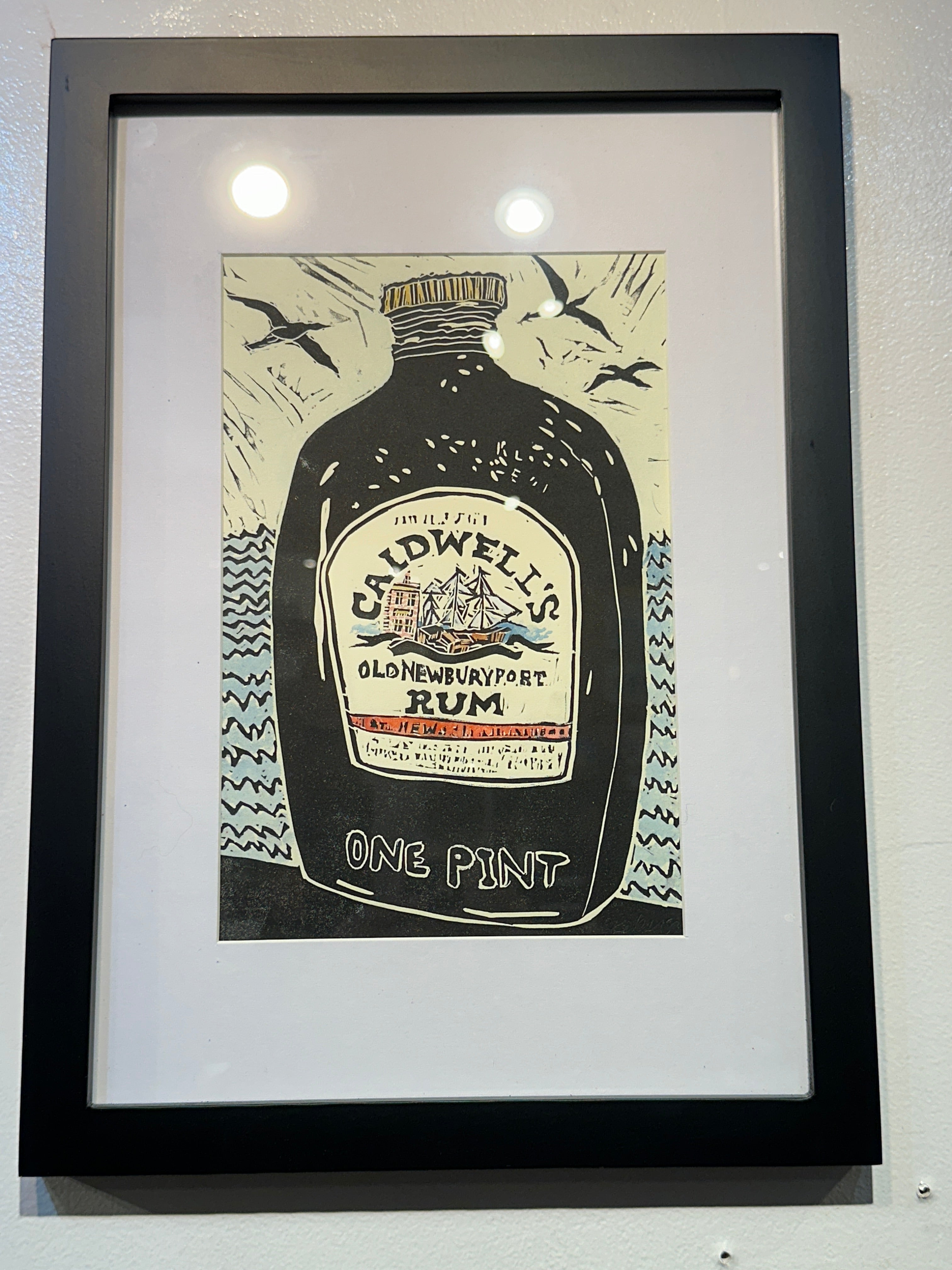 Chris Robinson | "Caldwell’s Rum" | Linocut - Framed – New England ...